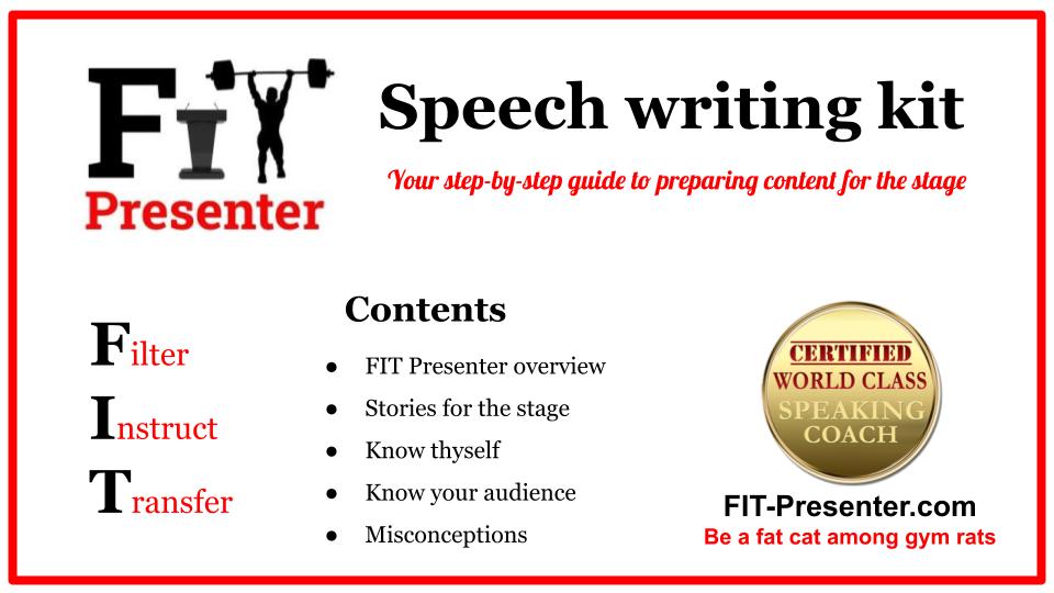 Speaking kit – Course Fit-Presenter